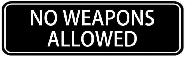 Rustic Wood Plaque Sign No Weapons Allowed Sign Inspirational Wooden ...