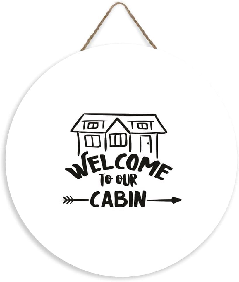Rustic Wood Plaque Sign Welcome Sign Welcome to Our Cabin Sign Front ...