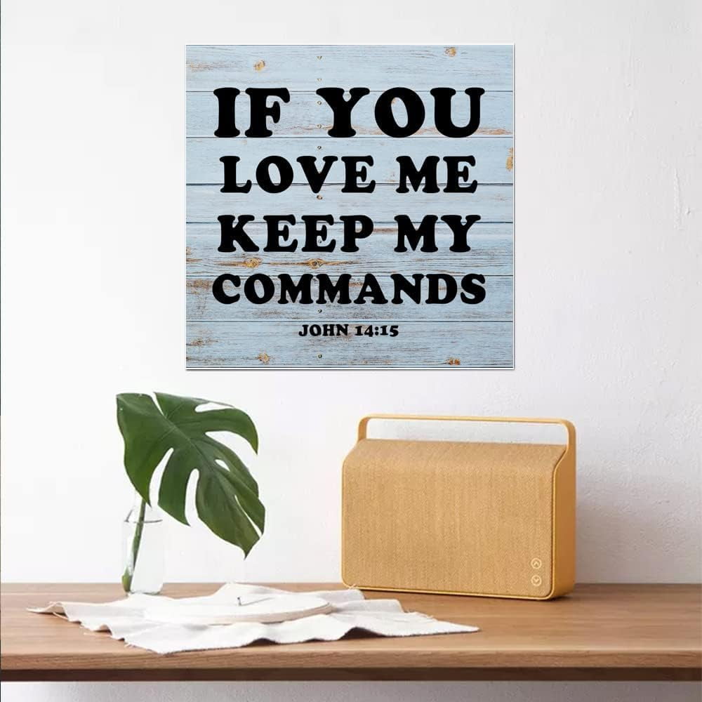 Rustic Wood Plaque Sign If You Love Me Keep My Commands Sign Wood Wall ...