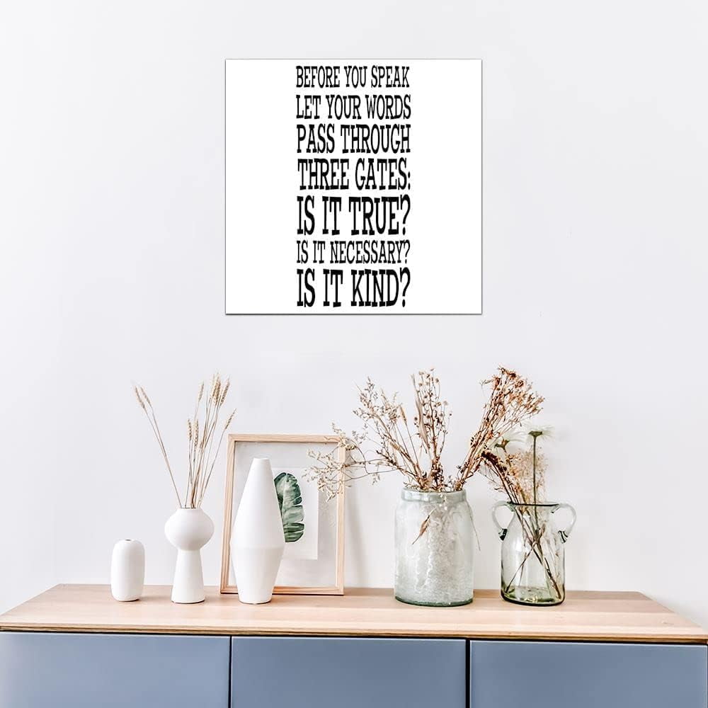 Rustic Wood Plaque Sign Before You Speak Let Your Words Pass Through ...