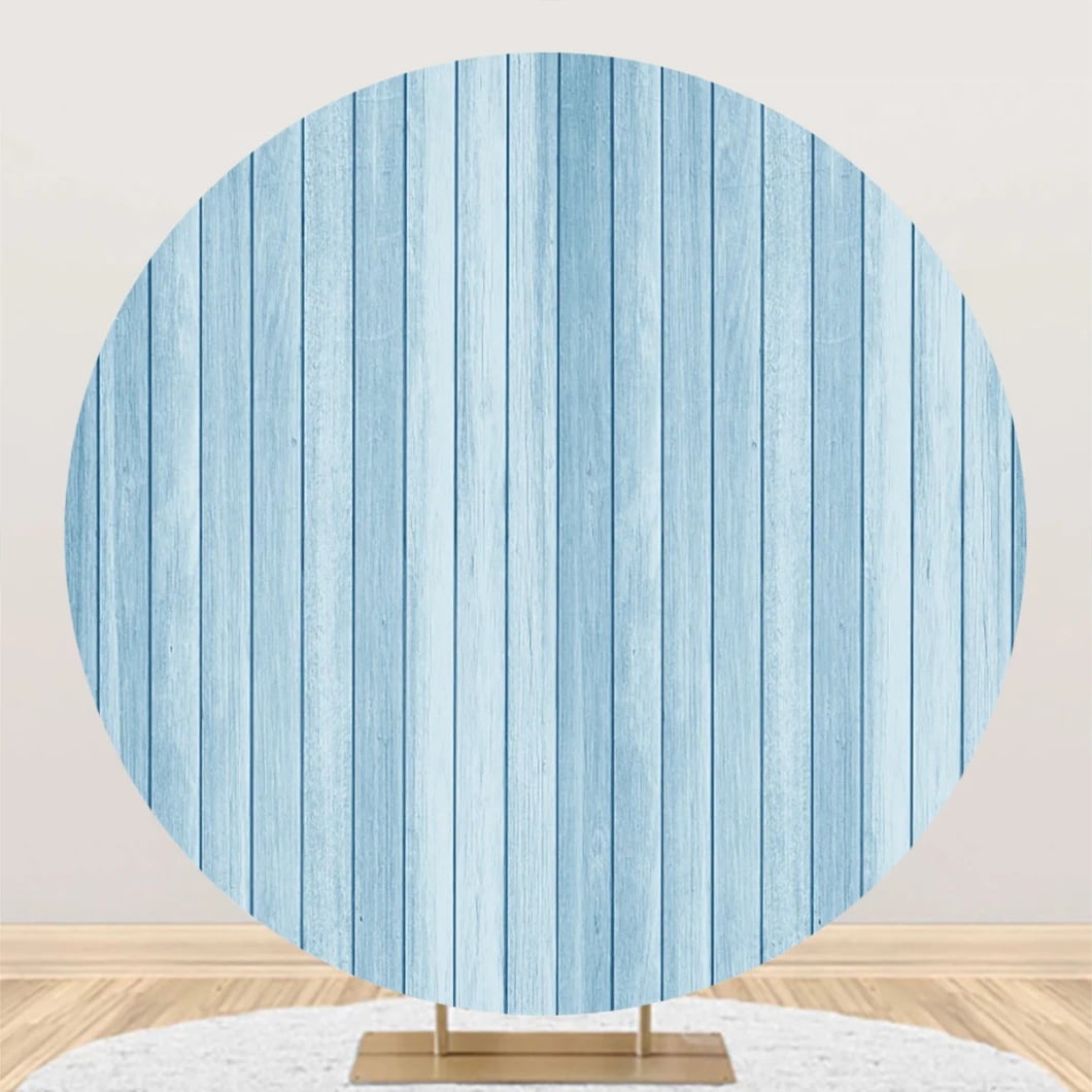Rustic Wood Round Backdrop Cover Brown Wooden Board Wedding Baby Shower ...