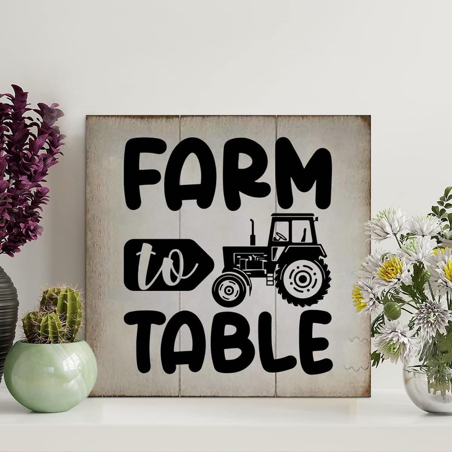 Rustic Wood Sign Farm To Table Wooden Sign Farmhouse Family Wall Art ...