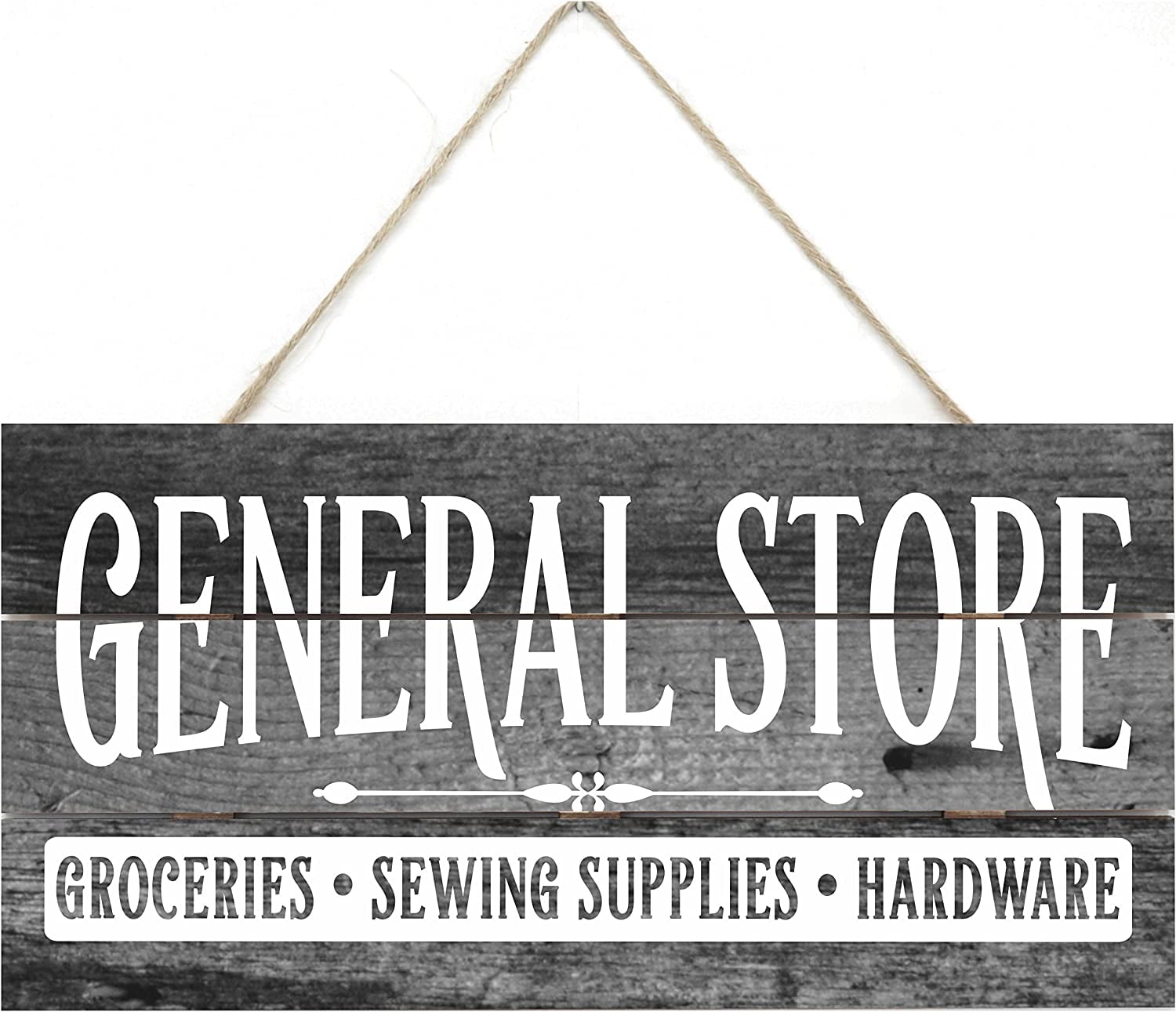 Rustic Wood Sign Hanging Wall Decor General Store Rustic Wooden Plank ...