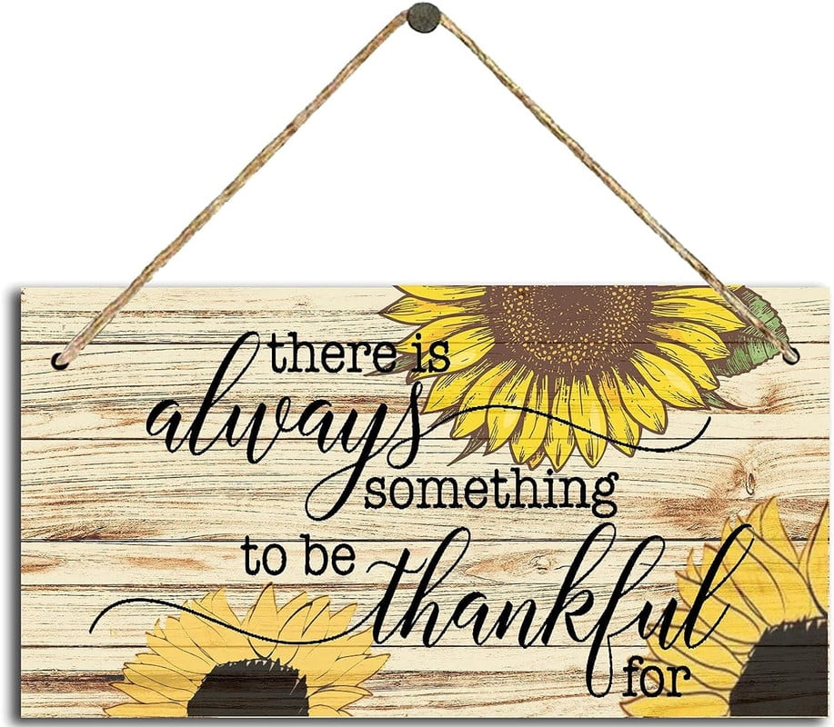 Rustic Wood Sign Hanging Wall Plaque There Is Always Something To Be ...