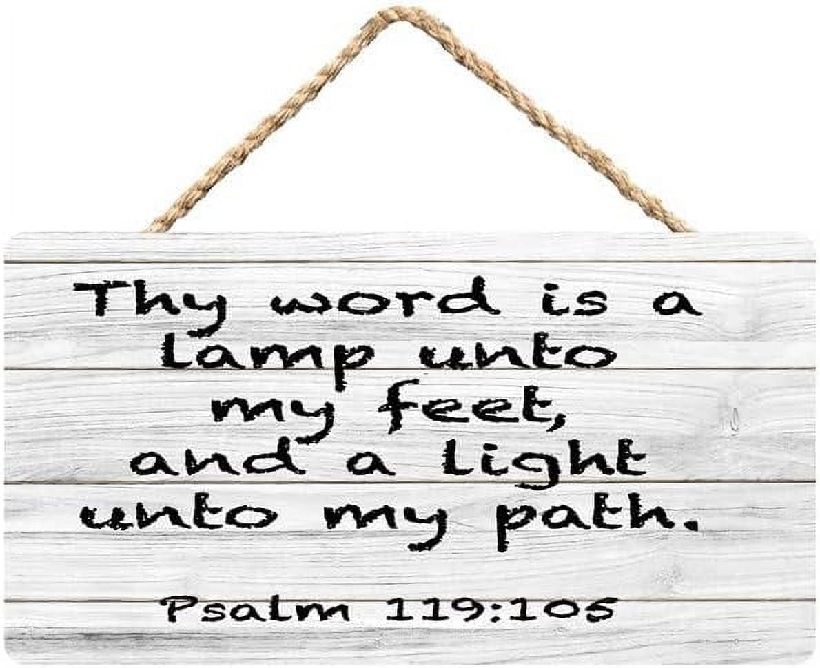 Rustic Wood Sign, Thy Word Is A Lamp Unto My' Feet, And A Light Unto My ...