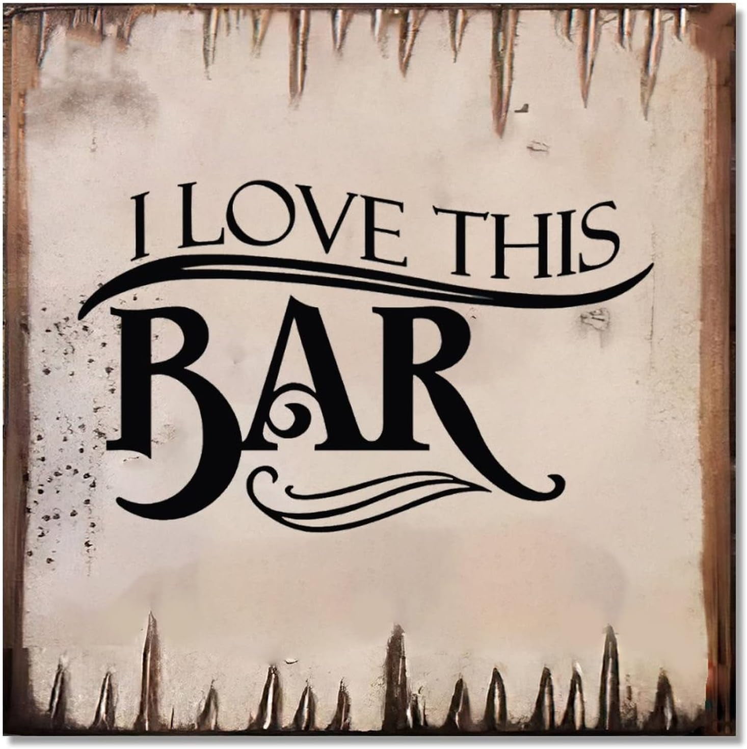 Rustic Wood Sign Vintage Style Wall Plaque I Love This Bar Wooden Signs ...