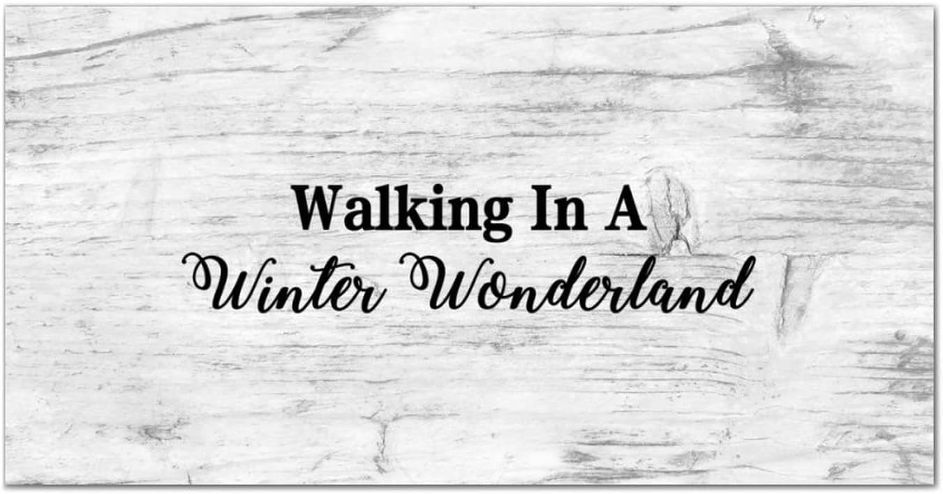 Rustic Wood Sign Walking In A Winter Wonderland Sign Family Wall Decor ...