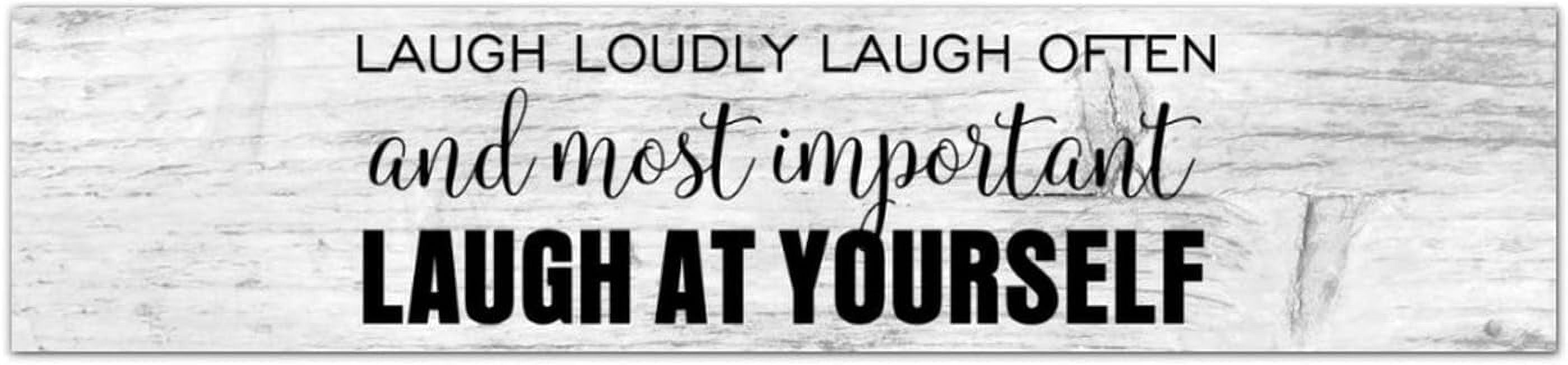 Rustic Wood Signs Laugh Loudly Laugh Often Sign Farmhouse Wall Decor ...