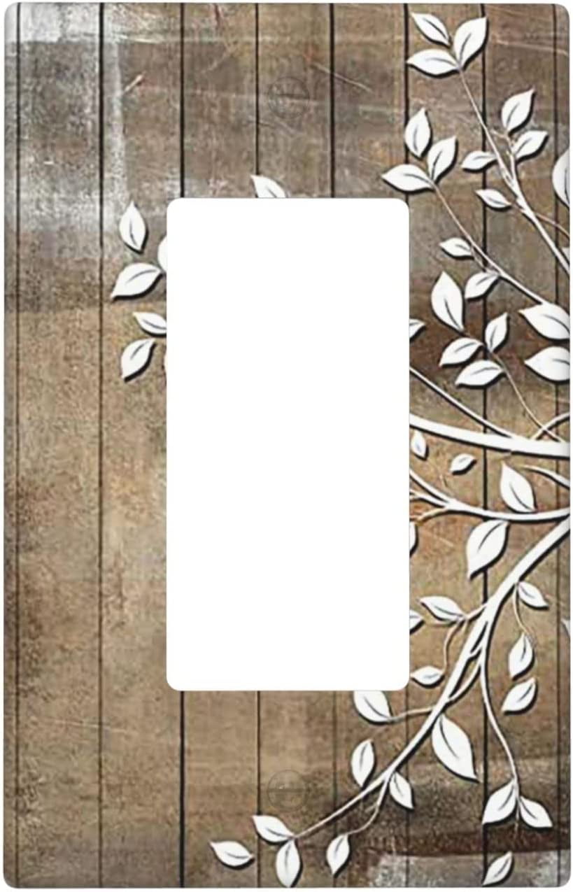 Rustic Wood Tree Silhouette Single Toggle Light Switch Wall Plate Cover ...