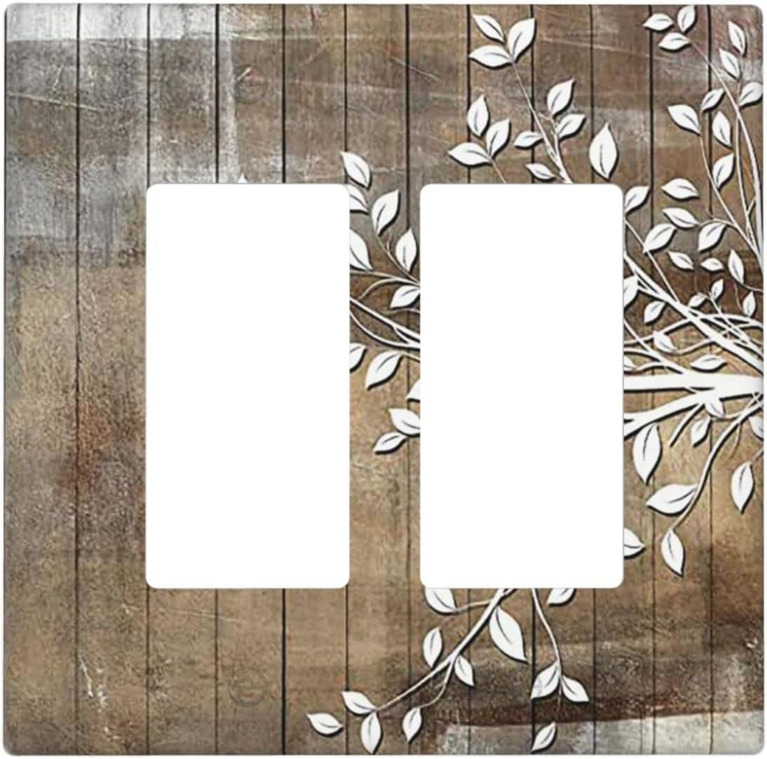 Rustic Wood Tree Silhouette Single Toggle Light Switch Wall Plate Cover ...