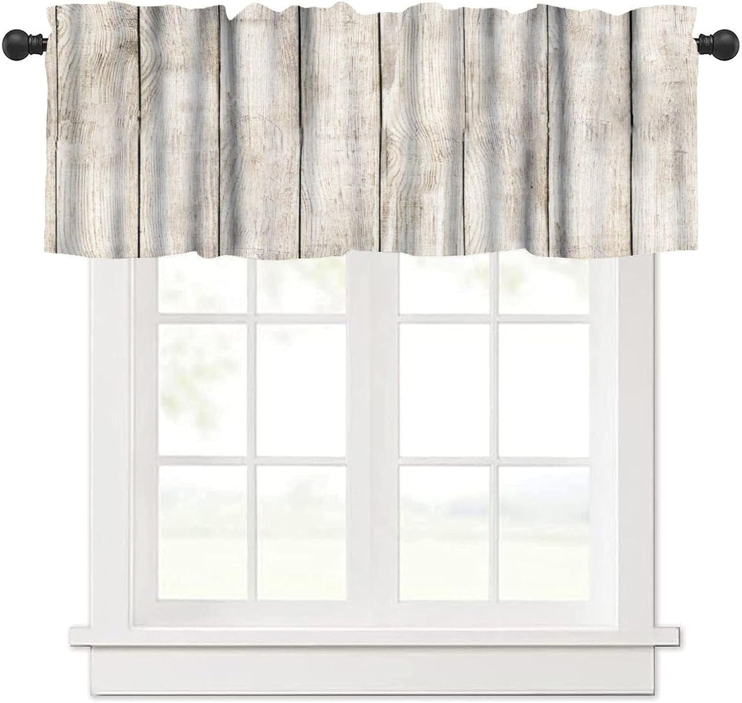 Rustic Wood Valance Curtain Wooden Board Background Vintage Planks Art ...