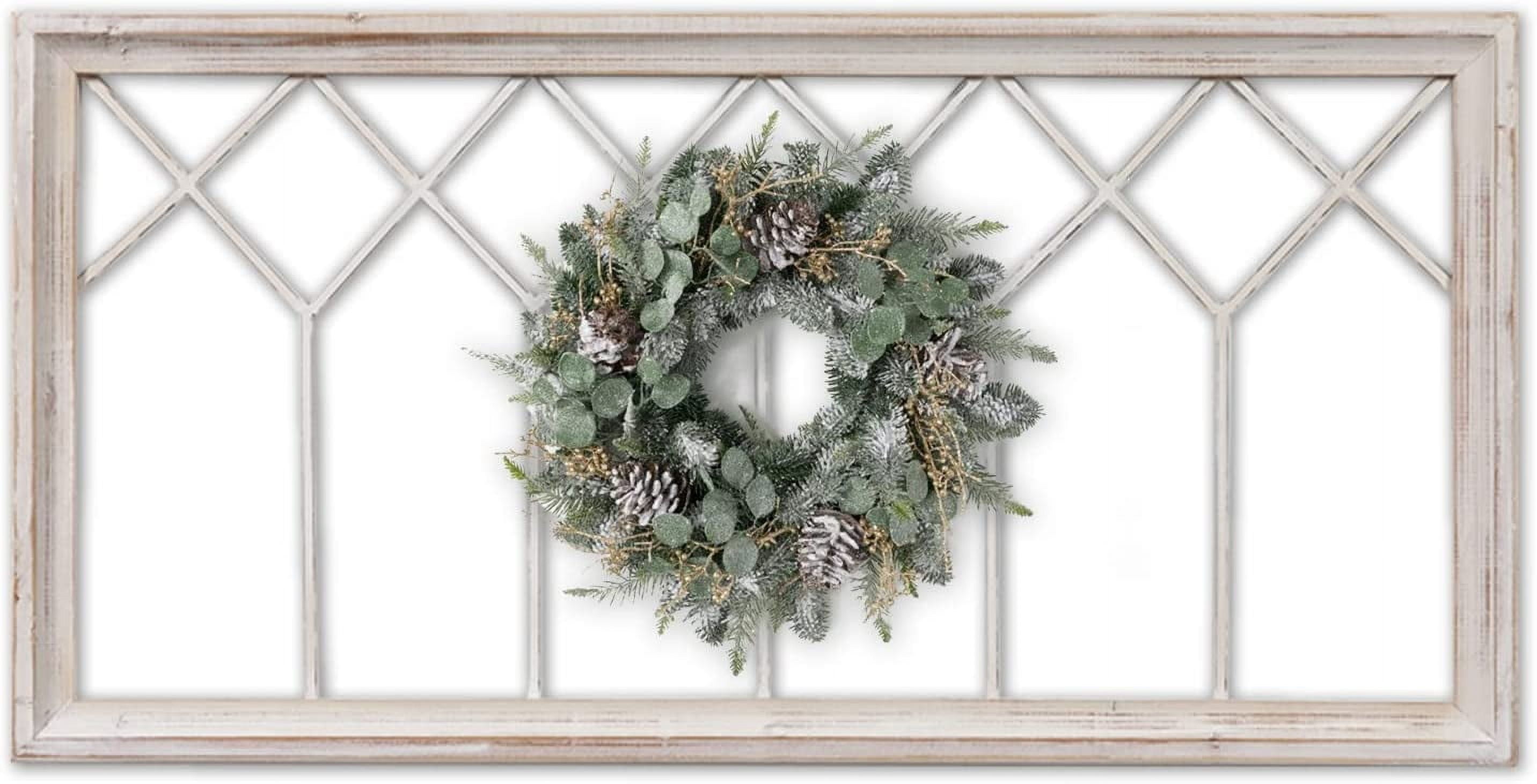 Arch Wooden Fake Window Frame Wall Decoration Spire Design, White False ...