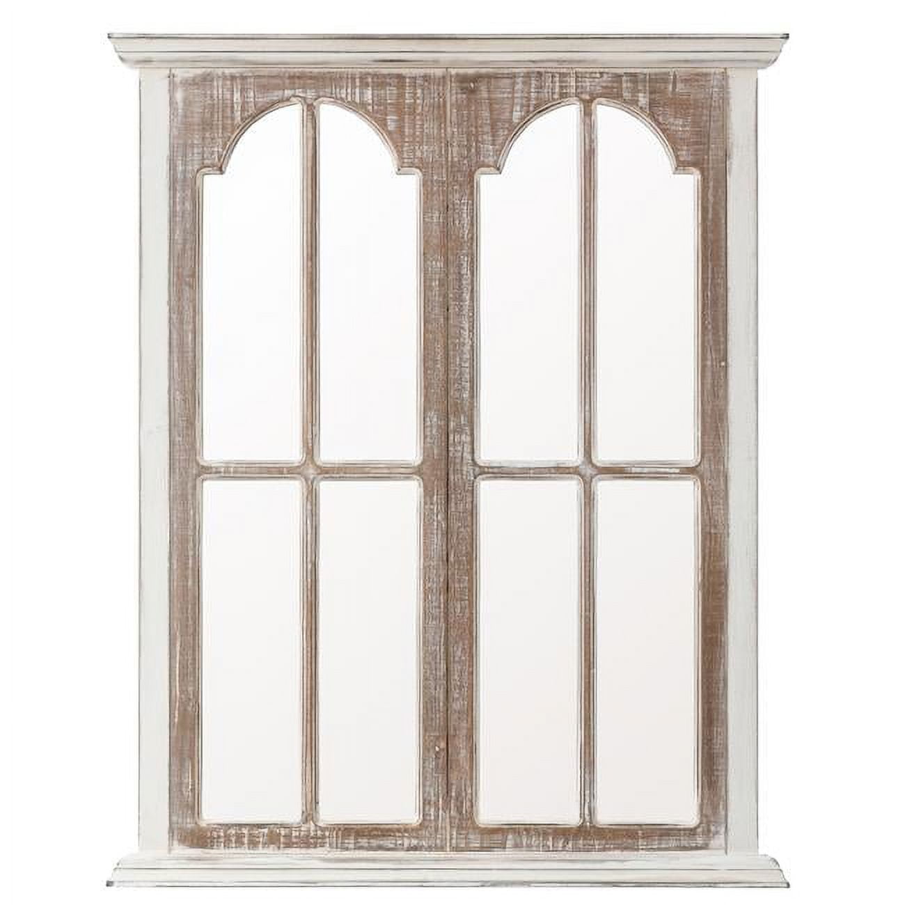 Rustic Wood Window Wall Mirror - Walmart.com