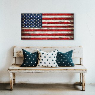 Distressed Wood American Flag Distressed American Flag SIGN, Custom