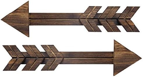 Rustic Wooden Arrow Wall Decor Farmhouse, 15" Wood Arrows Sign Wall ...