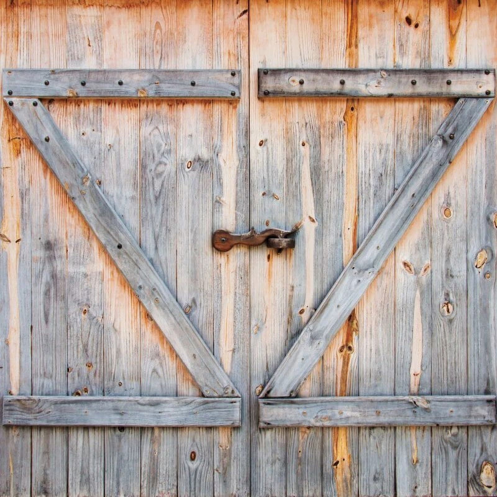Rustic Wooden Barn Door Backdrop Farmhouse Retro Antique White Wood ...