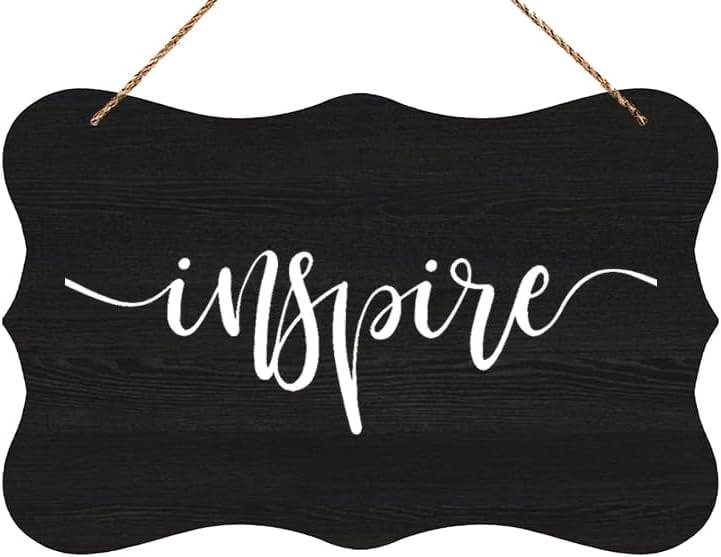 Rustic Wooden Door Hanging Wall Art Sign Inspire Sign Motivational ...