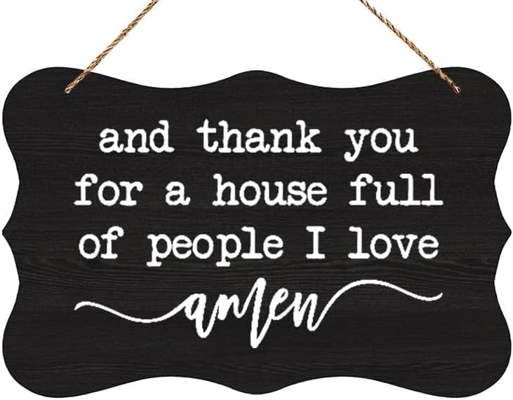 Rustic Wooden Door Hanging Wall Art Sign And Thank You Sign Family ...