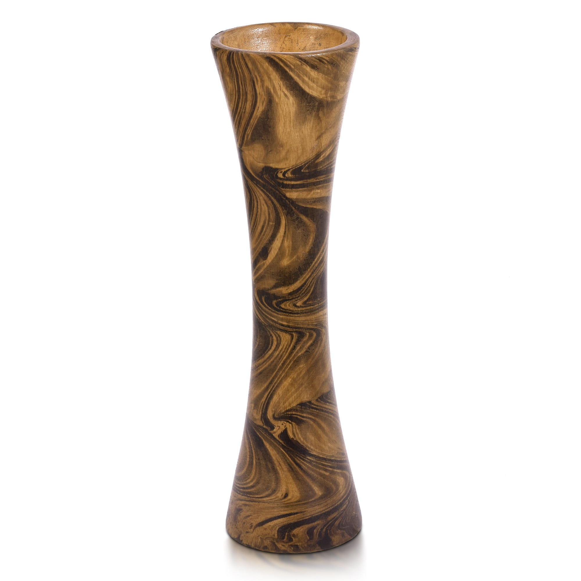 Rustic Wooden Flower 14-inch Mango Tree Wood Vase - Walmart.com