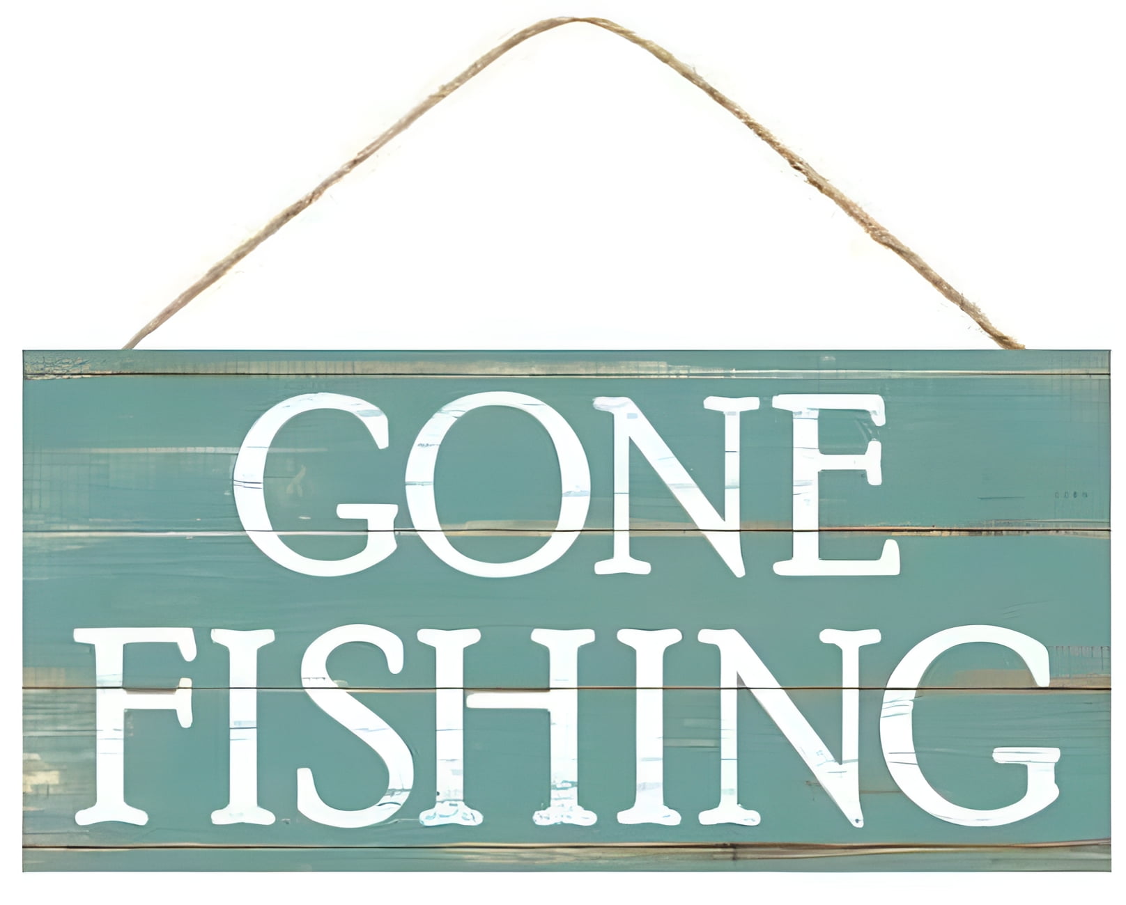 Rustic Wooden Gone Fishing Sign - 12.5" x 6", Easter, Christmas, Wreath ...