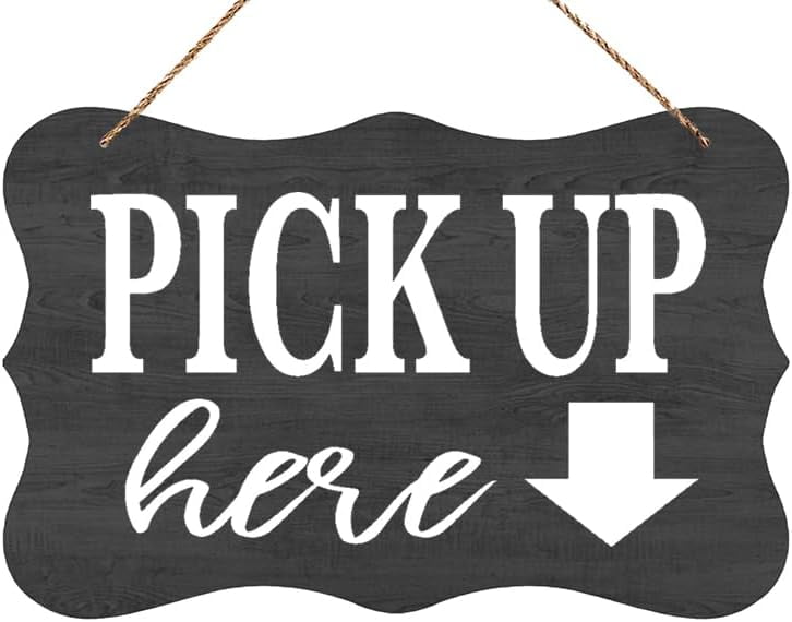 Rustic Wooden Hanging Sign Pick Up Here Sign Restaurant Cafe Diner ...
