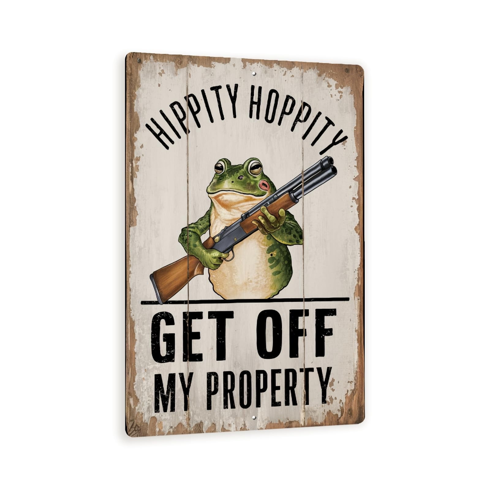Rustic Wooden "Hippity Hoppity, Get Off My Property" Sign - Humorous 8 ...