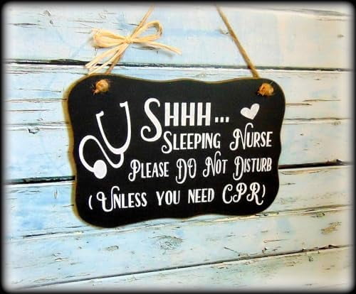 Rustic Wooden Nurse Sign - Handmade Gift for Nurse Appreciation - Do ...