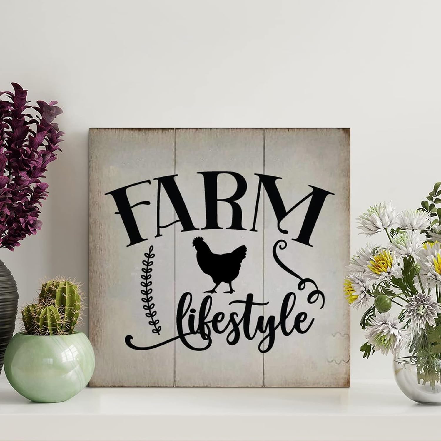 Rustic Wooden Pallet Sign Farm Lifestyle Wood Signs 10X10 Inchfarm ...