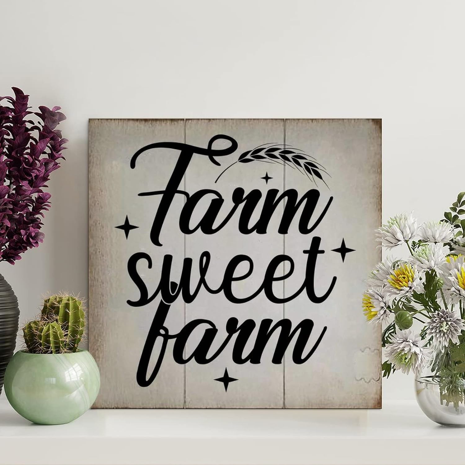 Rustic Wooden Pallet Sign Farm Sweet Farm Signs With Quotes Farm Family ...