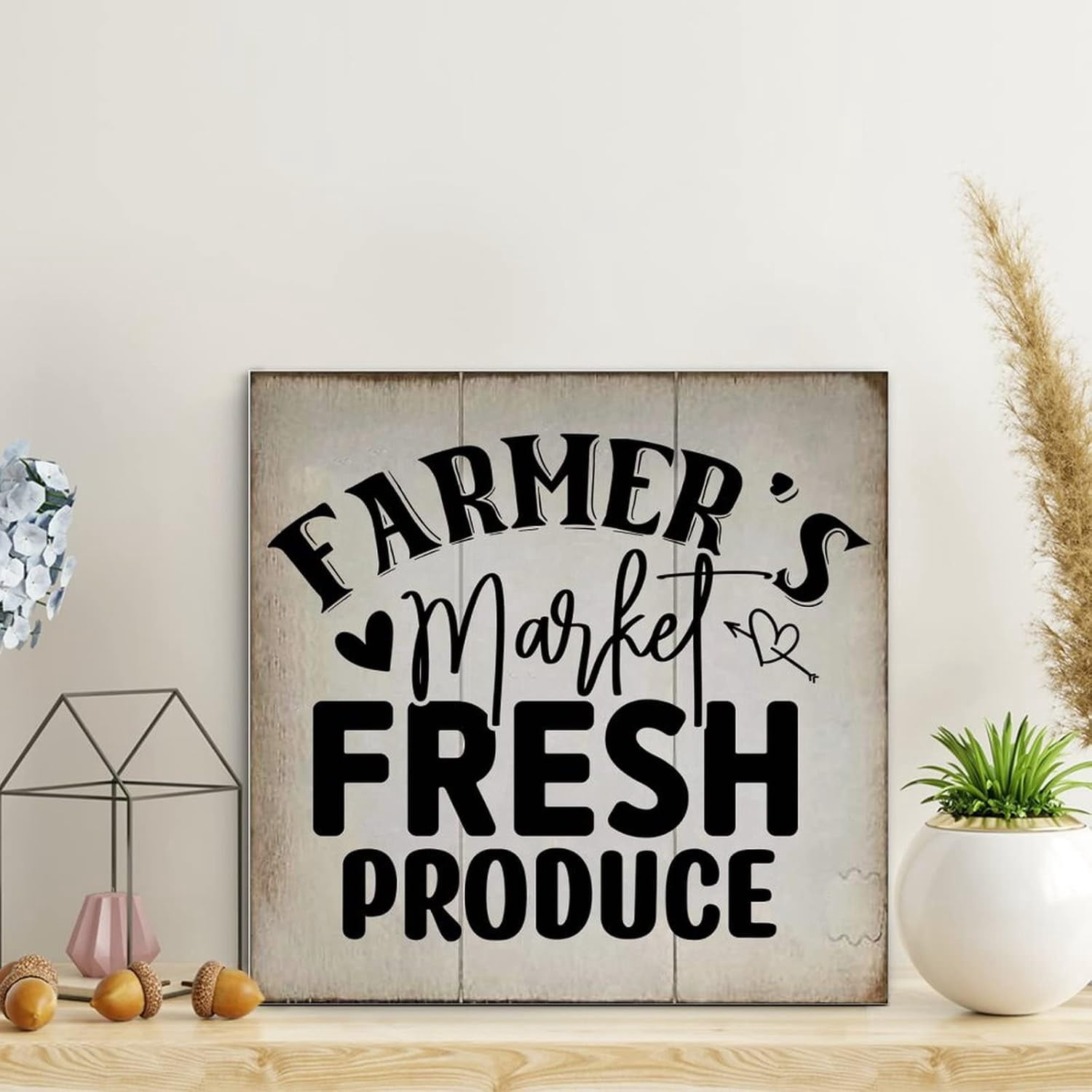 Rustic Wooden Pallet Sign Farmer'S Market Fresh Produce Wood Signs ...