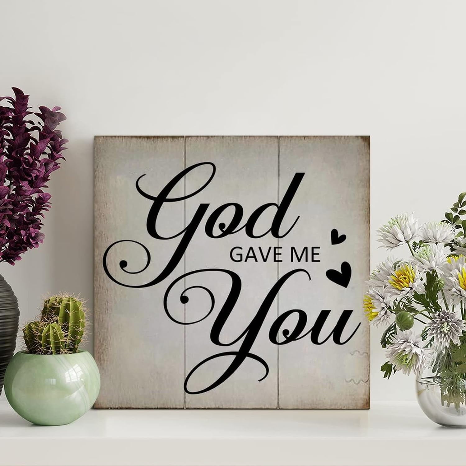 Rustic Wooden Pallet Sign God Gave Me You Wood Signs With Inspirational ...