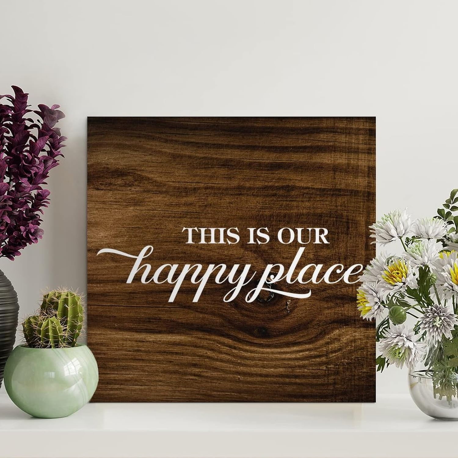 Rustic Wooden Pallet Sign This Is Our Happy Place Wood Signs 10X10 Inch ...