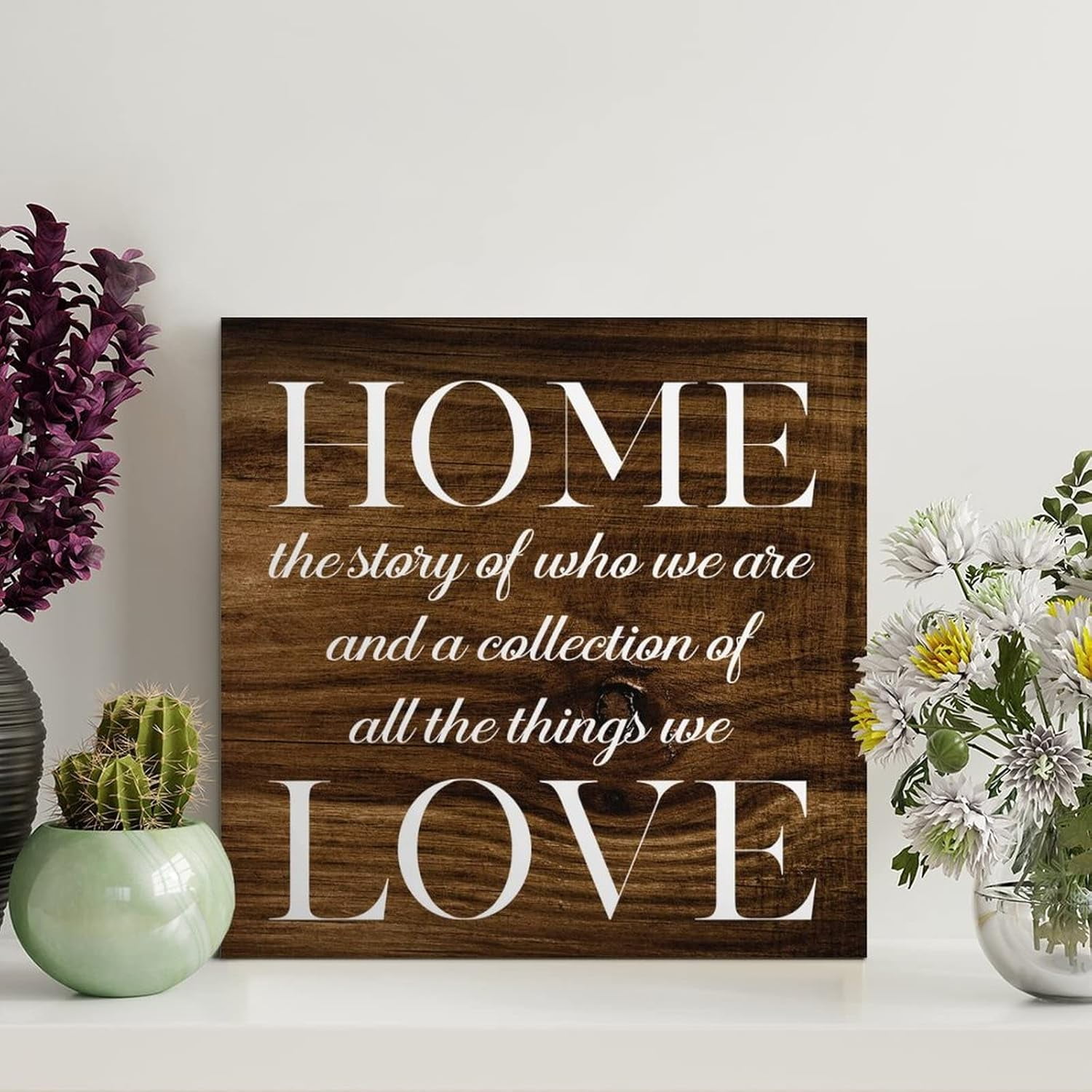 Rustic Wooden Pallet Sign Home The Story Of Who We Are And A Collection ...