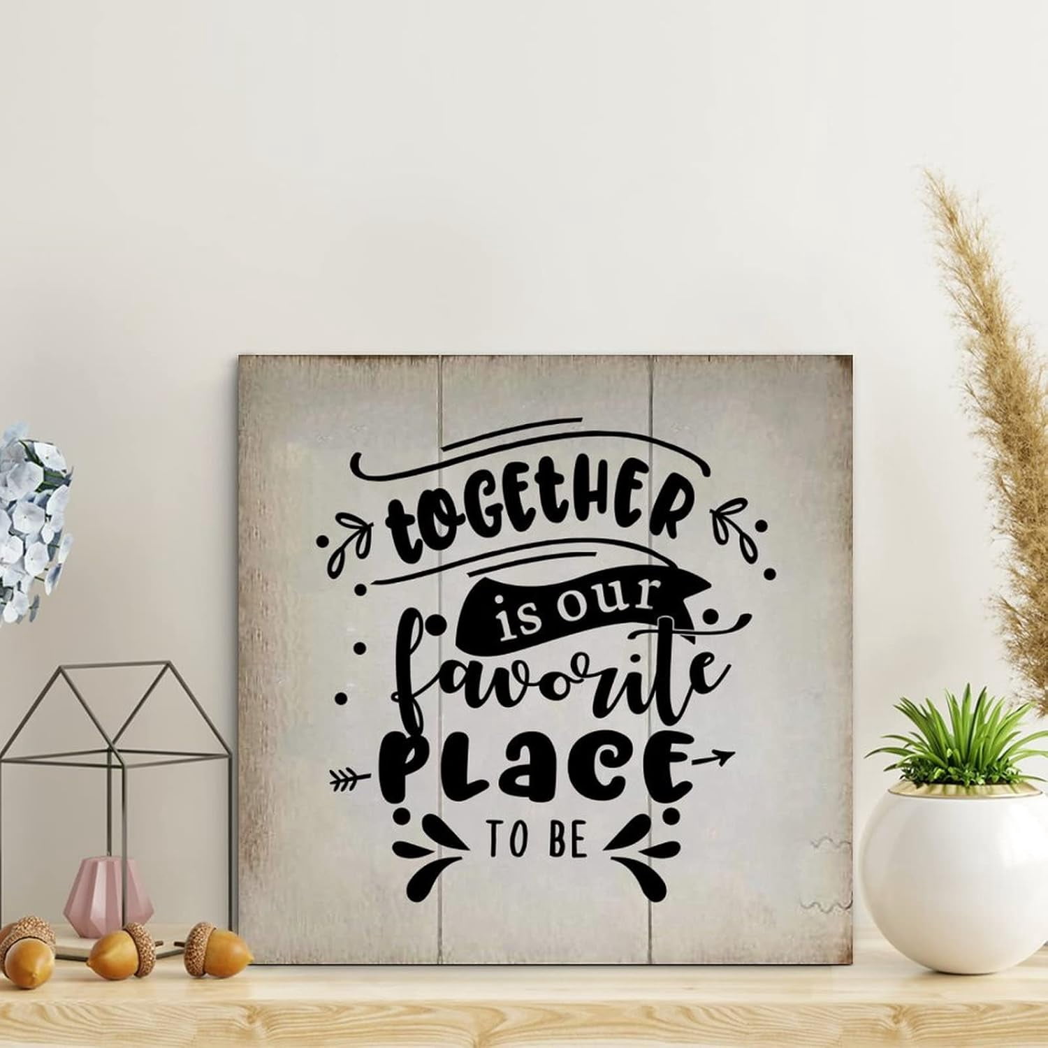 Rustic Wooden Pallet Sign Together Is Our Favorite Place To Be Wood ...