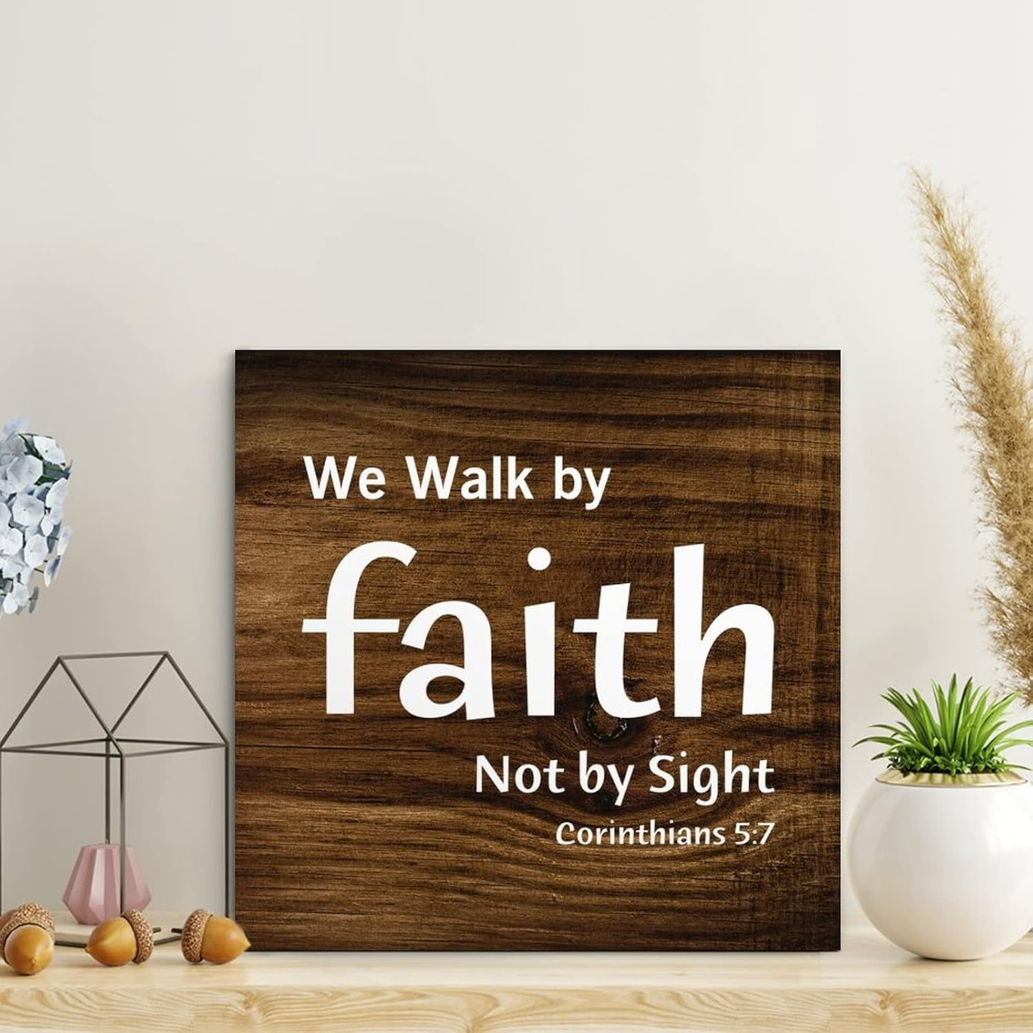 Rustic Wooden Pallet Sign We Walk By Faith Not By Sight Corinthians 5 7 ...