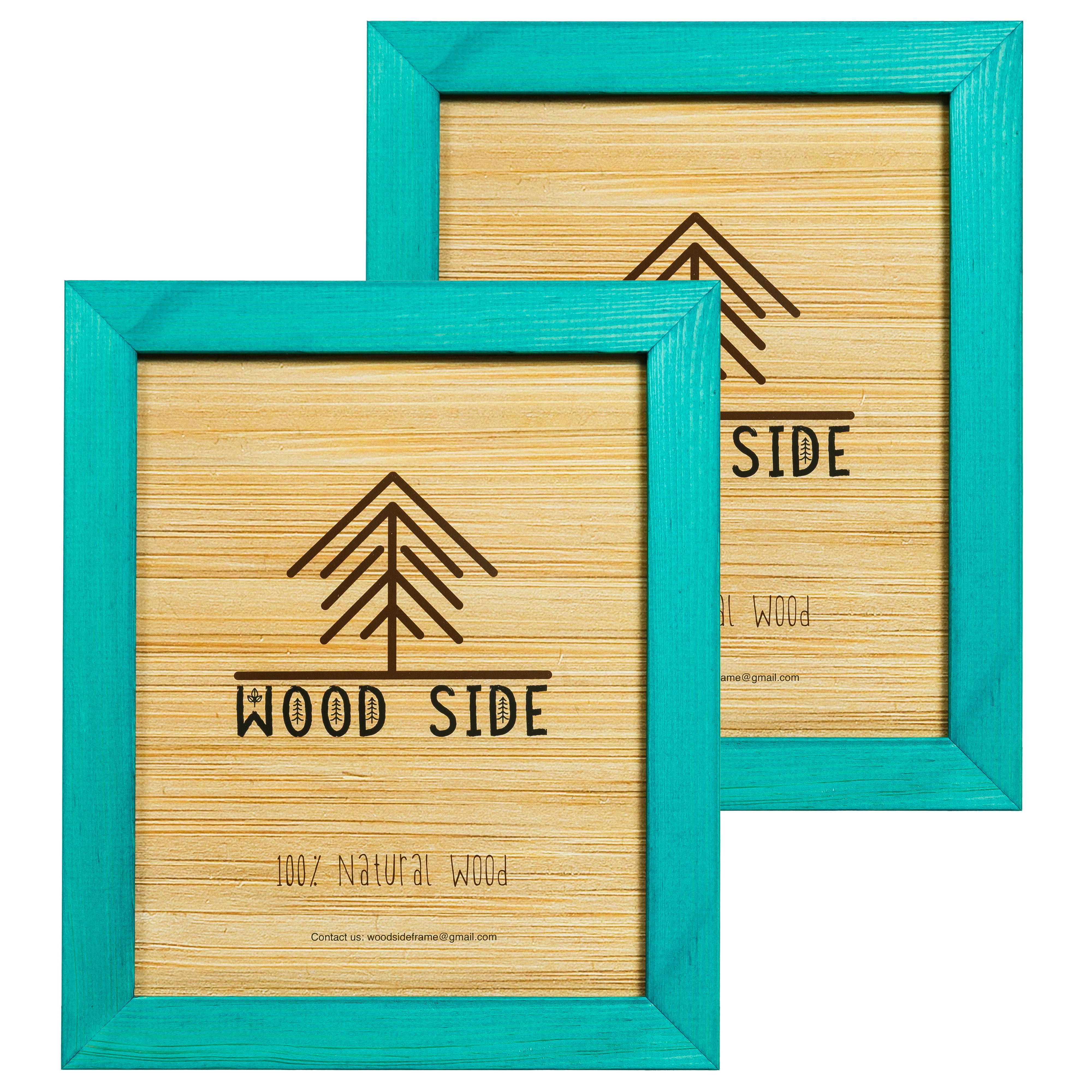 Rustic Wooden Picture Frame 8x10 - Emerald - Set of 2 - Natural Eco ...
