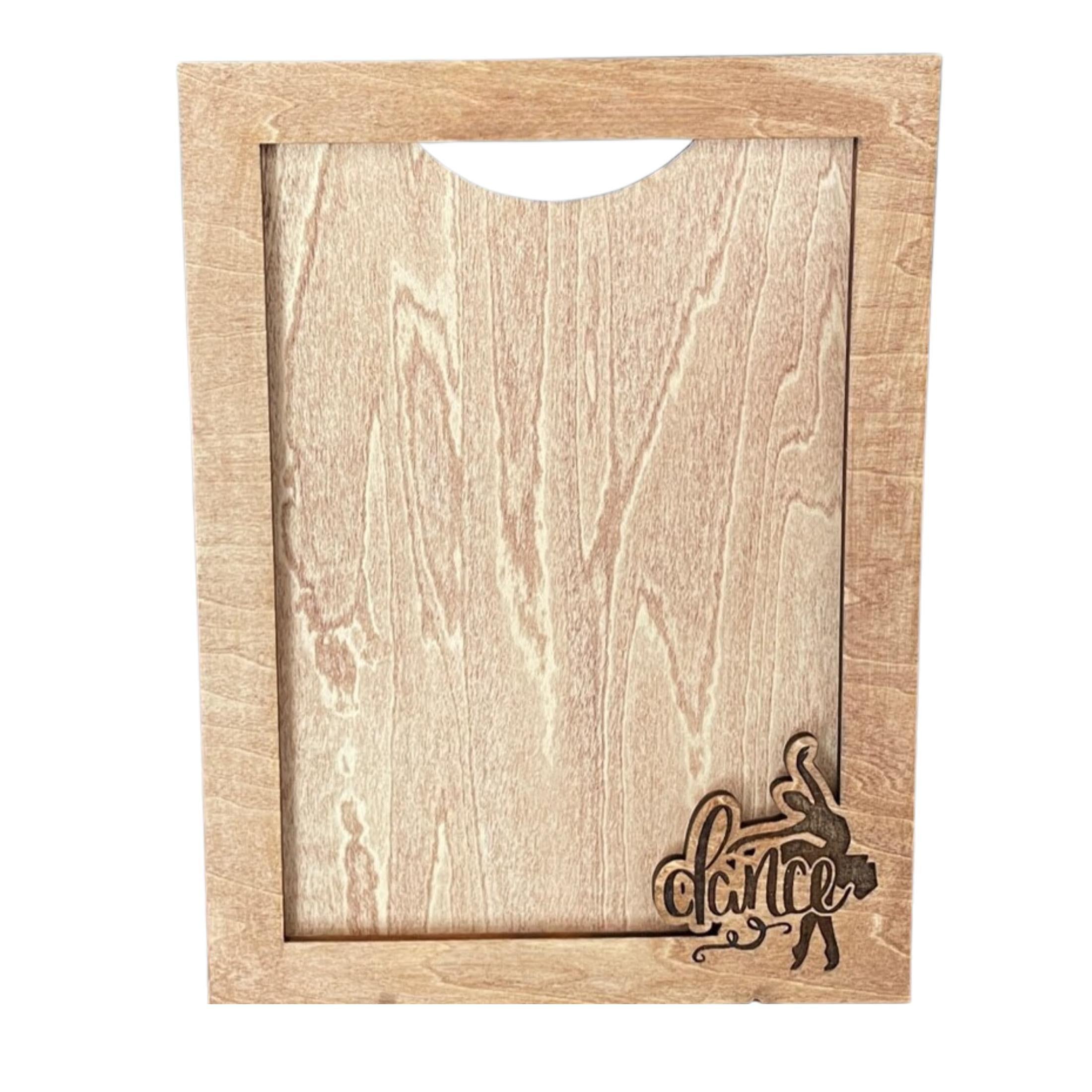 Rustic Wooden Picture Frame with Dance Design, 5x7 inch Photo Size ...