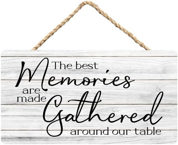 Rustic Wooden Sign Decor - The Best Memories Are Made Gathered Around ...