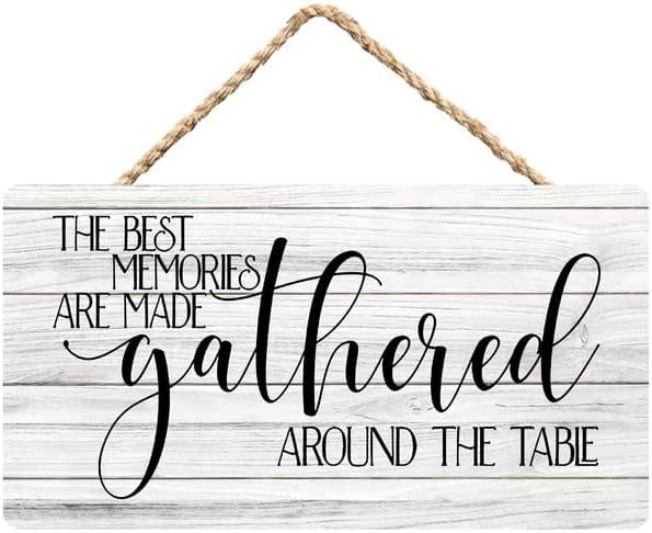Rustic Wooden Sign Decor - The Best Memories Are Made Gathered Around ...