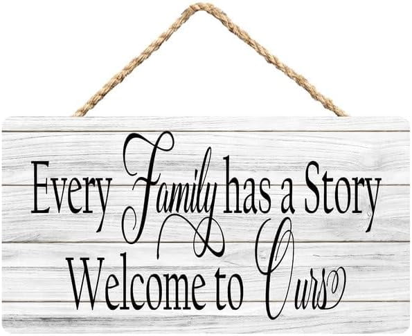 Rustic Wooden Sign Decor - Every Family Has A Story Welcome To Ours ...