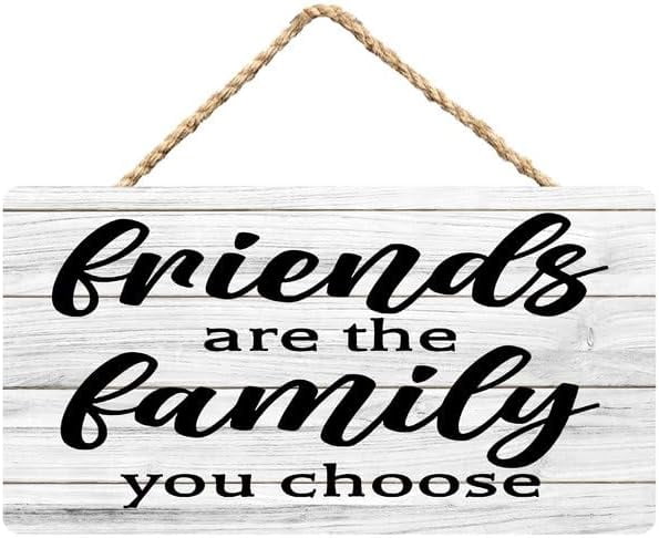Rustic Wooden Sign Decor - Friends Are The Family You Choose - Wood ...