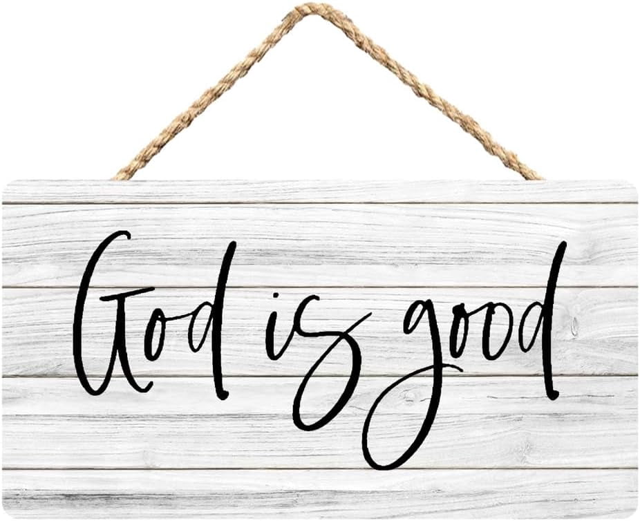 Rustic Wooden Sign Decor - God Is Good - Wood Plaque Home & Office ...