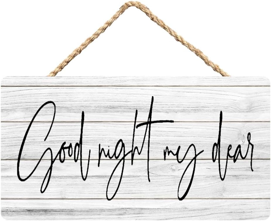 Rustic Wooden Sign Decor - Goodnight My Dear - Wood Plaque Home ...