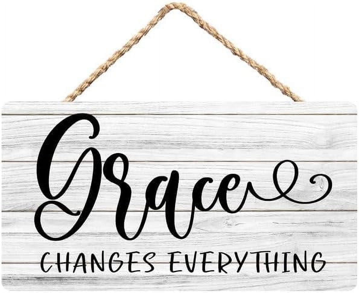 Rustic Wooden Sign Decor - Grace Changes Everything 1 - Wood Plaque ...