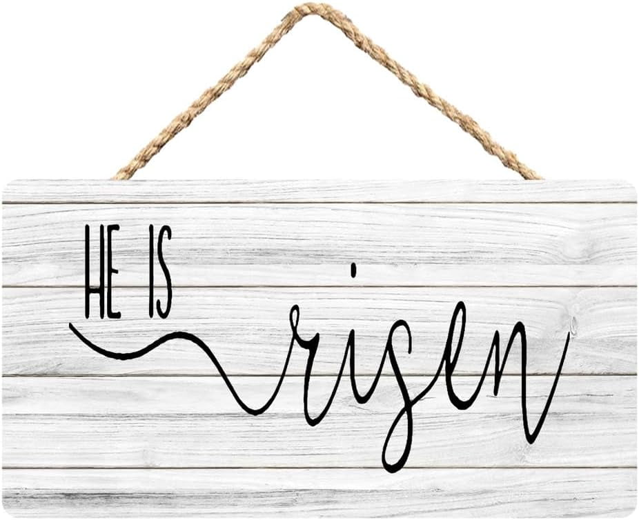 Rustic Wooden Sign Decor - He Is Risen - Wood Plaque Home & Office ...