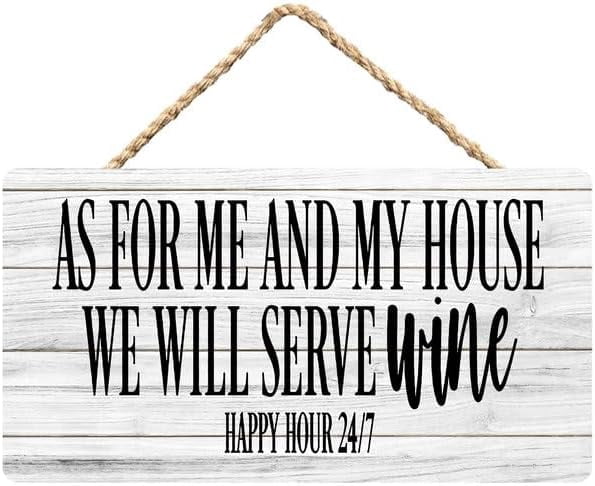 Rustic Wooden Sign Decor - We Will Serve Wine Home - Wood Plaque Home ...