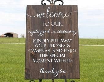 Rustic Wooden Signs Classic Wedding Sign,no Phones Wedding Sign,no Cell ...