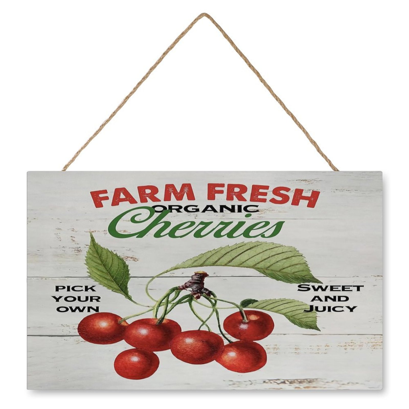 Rustic Wooden Signs Farm Fresh organic Cherries pick your own sweet and ...
