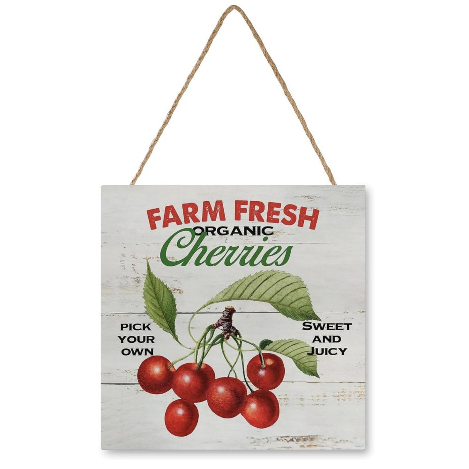 Rustic Wooden Signs Farm Fresh organic Cherries pick your own sweet and ...