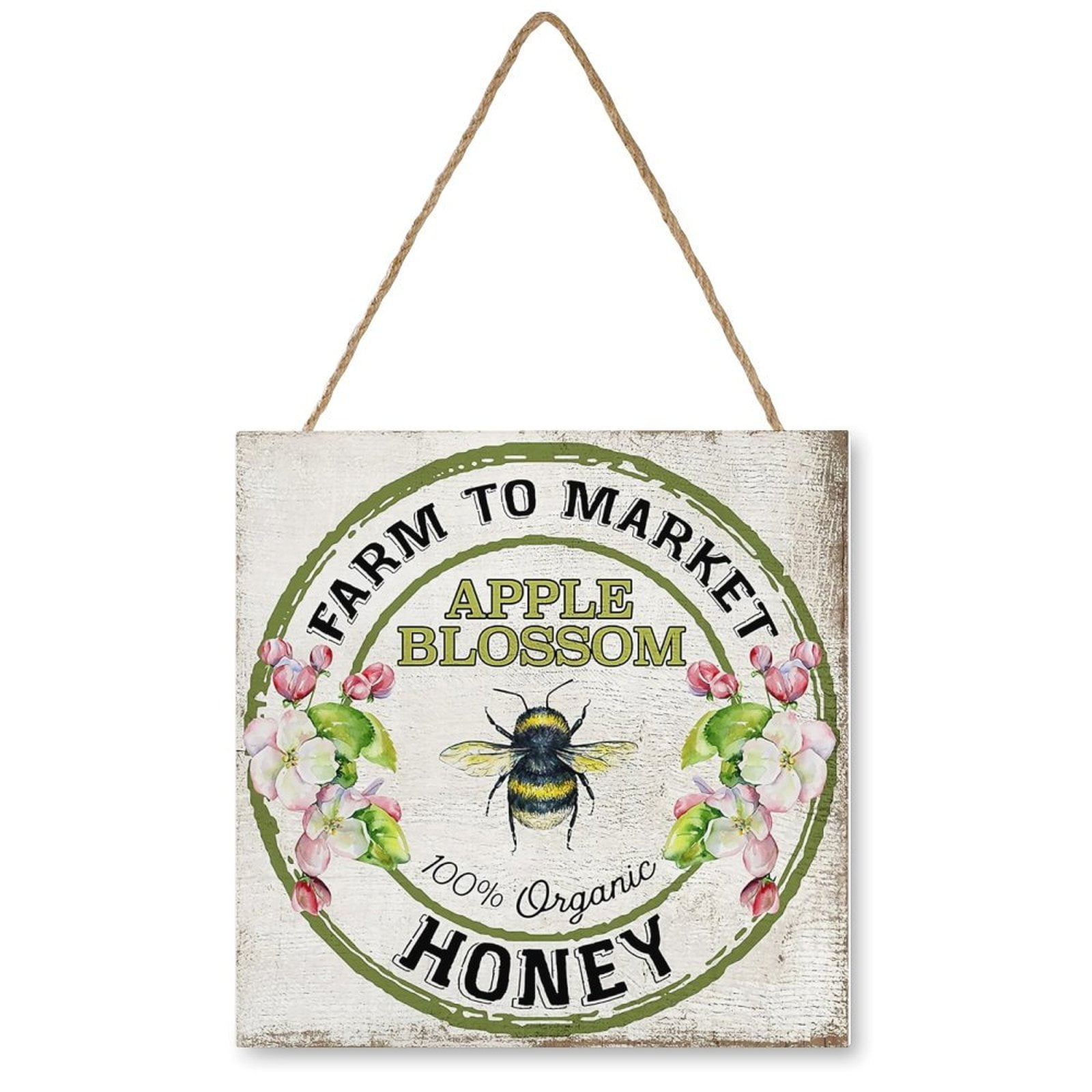 Rustic Wooden Signs Farm to Market Apples Blossom Farm Organic Honey ...